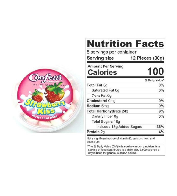 Strawberry Kiss Gummi Candy by Confetti – Quiero Dulces PR